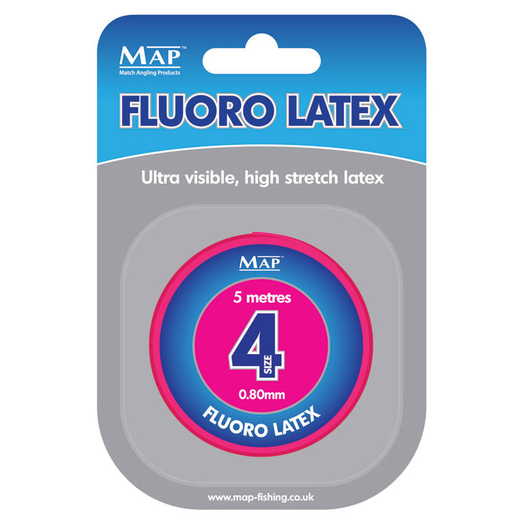MAP Coloured Fluoro Latex Pole Elastic | Angling Direct