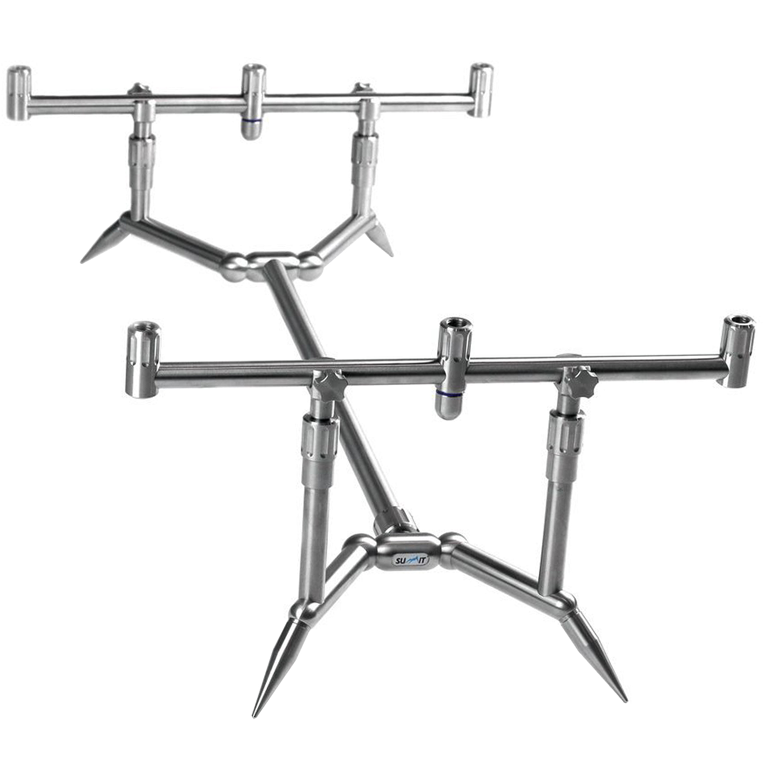 Summit Tackle Colloseum SS Fixiertes 3 Ruten Rod Pod, Niedriges Profil