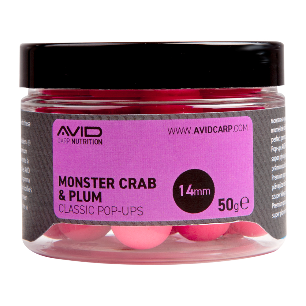 Avid Carp Classic Pop Ups - Monster Crab & Plum
