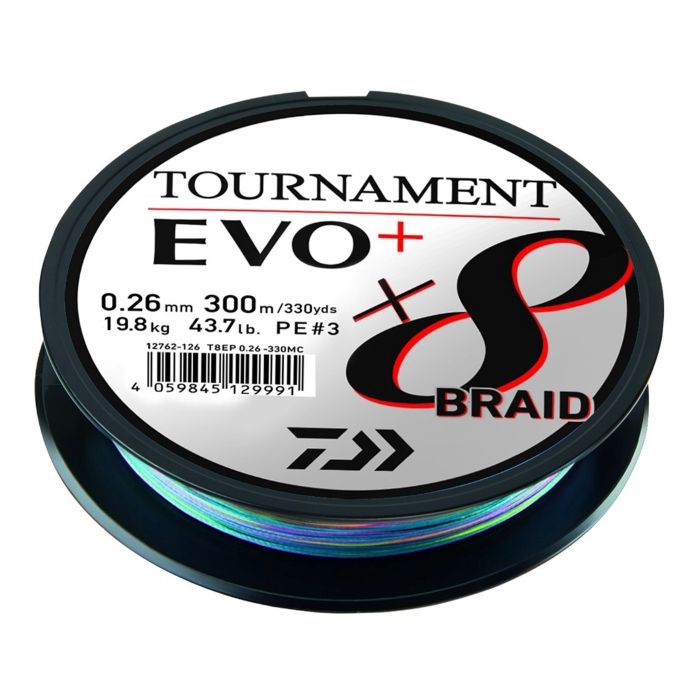 Daiwa Tournament X8 EVO+ Geflochtene Schnur Multi Colour 300m
