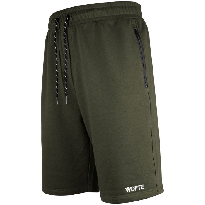 Wofte Staple Jogger Shorts, Olivgrün
