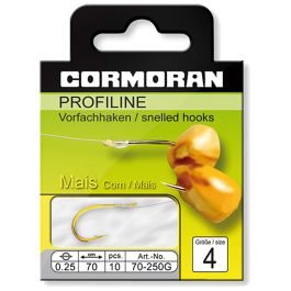 Cormoran Profiline Gold Corn Hooks To Nylon 70cm