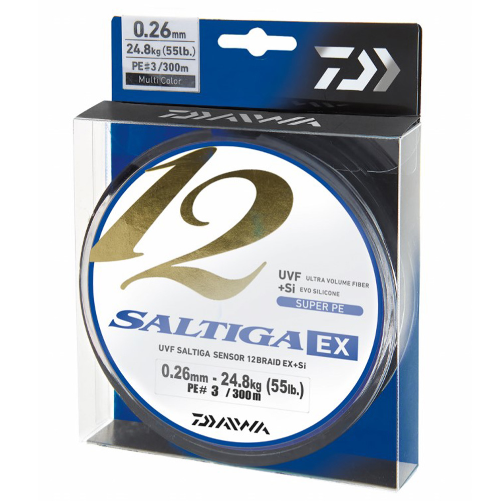 Daiwa Saltiga 12 Braid EX+Si Geflochtene Schnur Multi Colour 600m