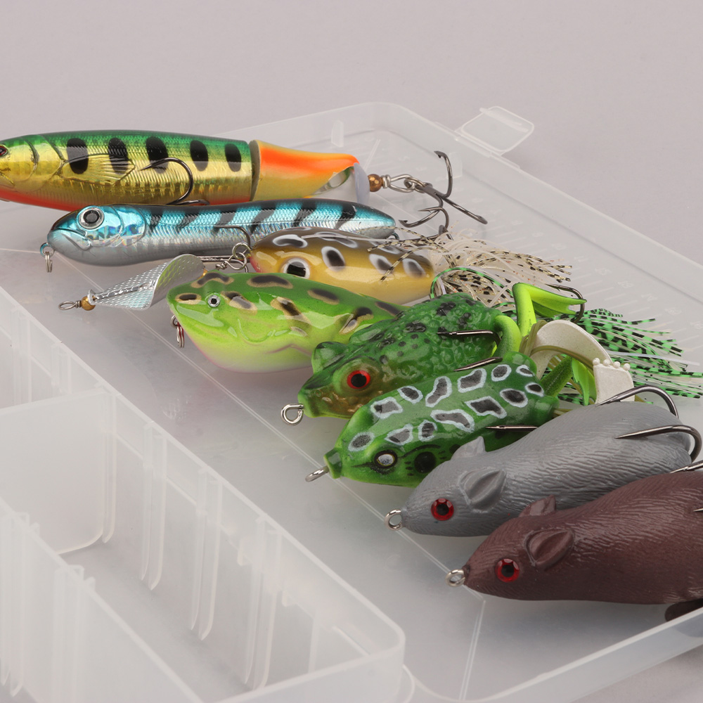 Discover Top Water Critters Lure Box - Hard & Soft Body - 8 Pieces