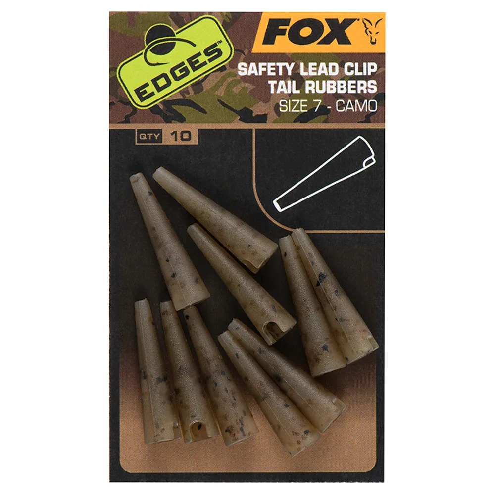 Fox Edges Camo Safety Lead Clip Tail Rubbers | Angling Direct
