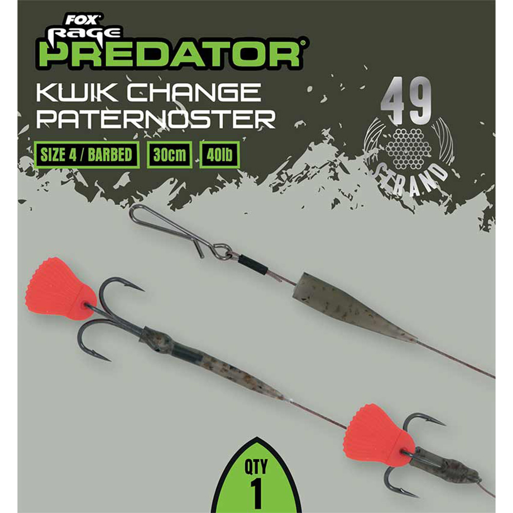 Fox Rage Predator Kwik Change Paternoster Raubfischvorfach 30cm