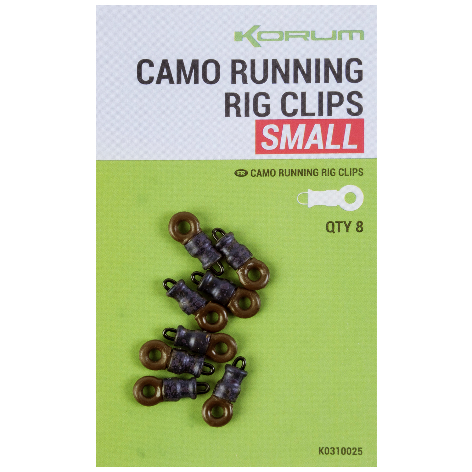 Korum Running Rig Clips, Camo