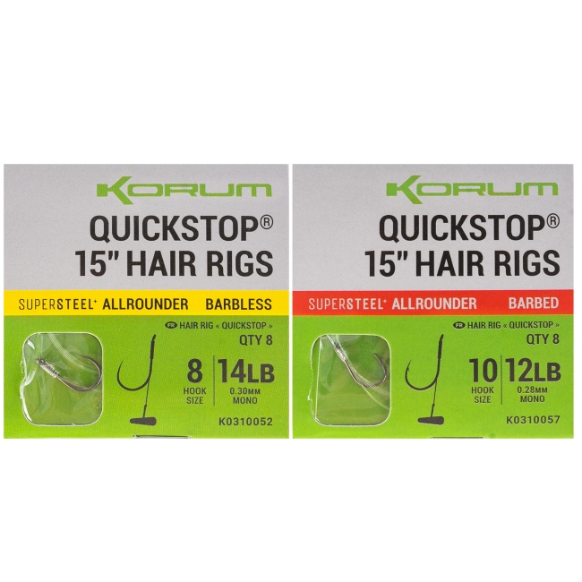 Korum Big Fish Haarvorfach mit Quickstop, 15”