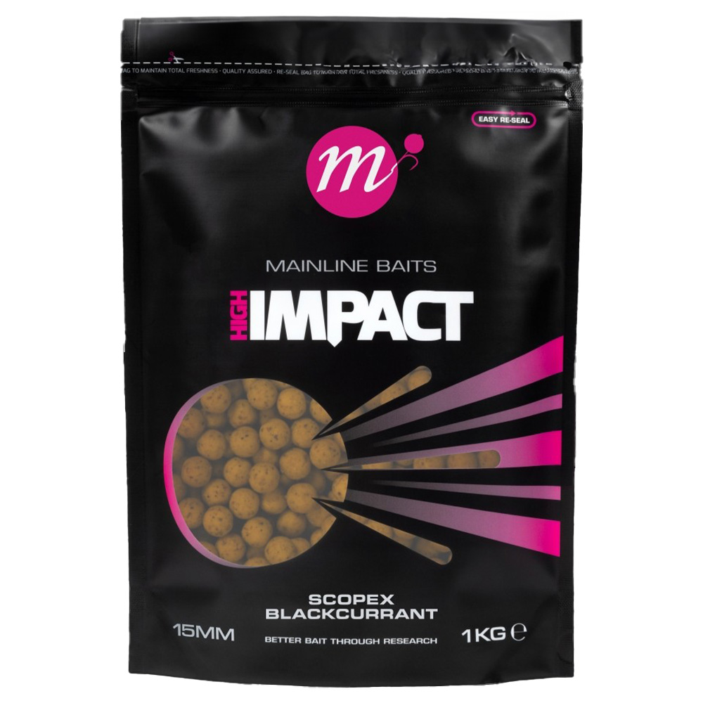 Mainline Hi Impact Shelf Life Scopex Boilies - Blackcurrant