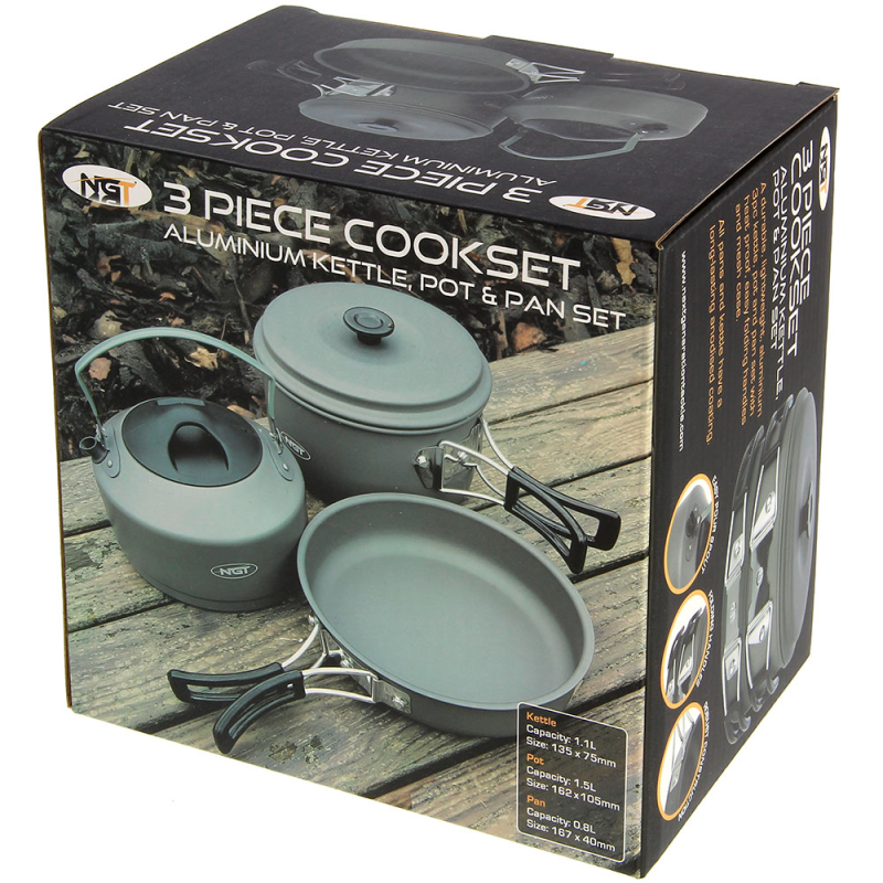 NGT Aluminium Outdoor Cook Set 3-Piece | Angling Direct