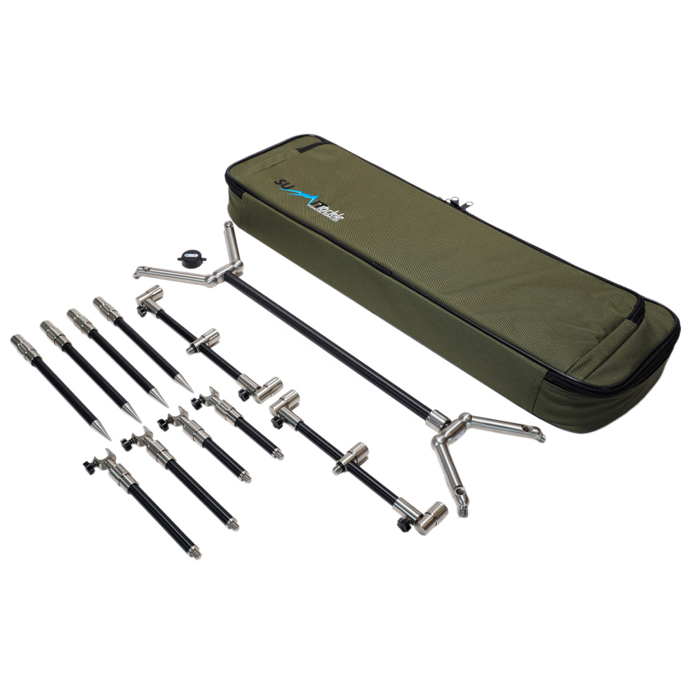 Summit Tackle Black Aluminium & Stainless Rod Pod Kit